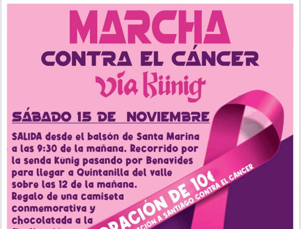 Una Marcha Solidaria contra el cáncer recorrerá la histórica Vía Künig ...
